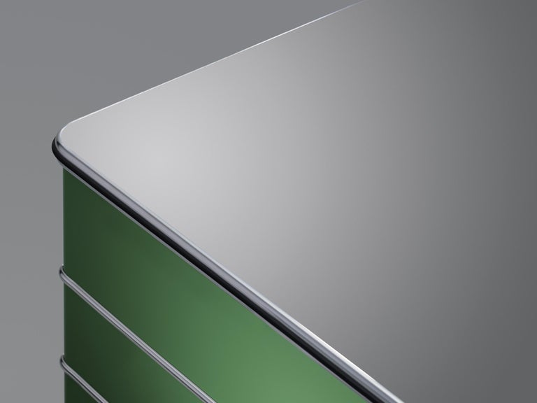 Streamline Moderne, Executive Metal Desk, Germany, 2018 For Sale at 1stDibs