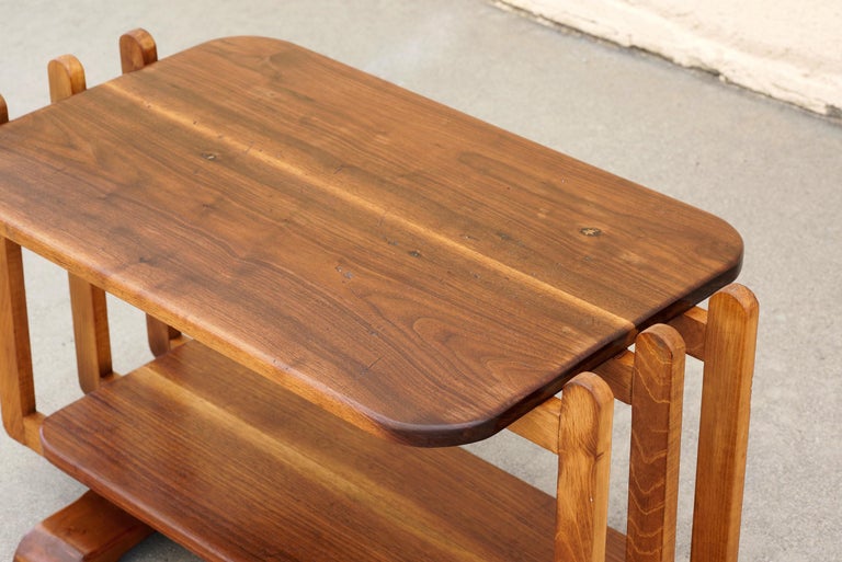 Streamline Moderne Oak Side Table in the Style of Gilbert Rohde at 1stDibs