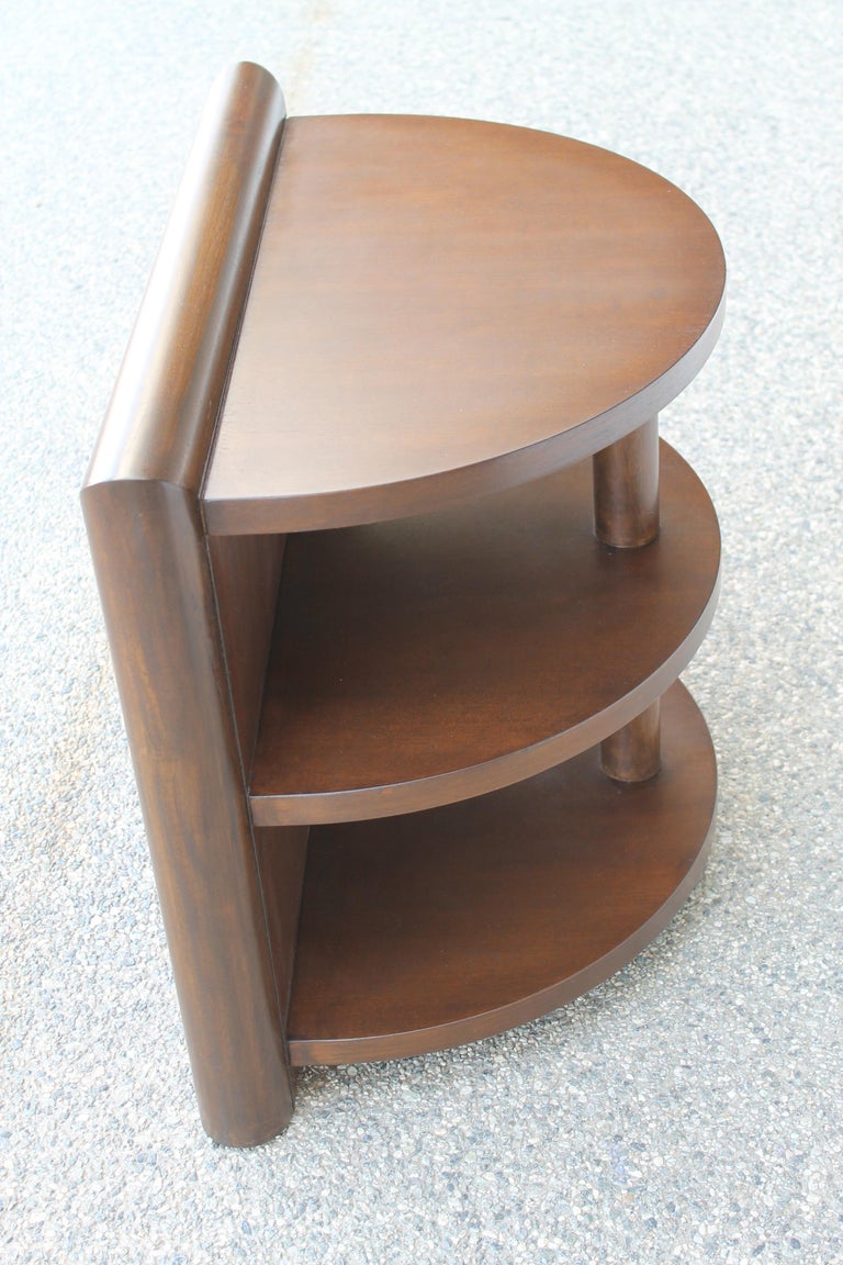 Streamlined Moderne Demi-Lune End Table For Sale at 1stDibs