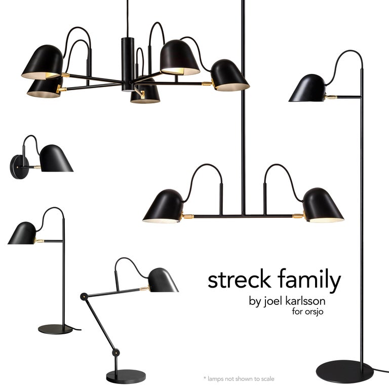 'Streck' Wall Light by Joel Karlsson for Örsjö in Black For Sale at 1stDibs