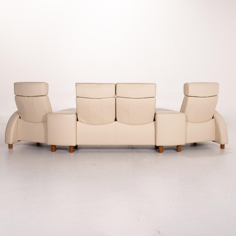 Stressless Arion Leather Sofa Cream Four-Seat Home Cinema Relaxation ...
