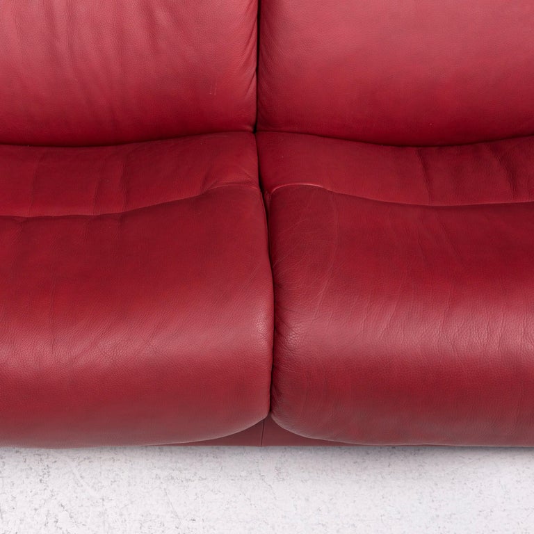 Stressless Eldorado Leather Corner Sofa Red Sofa Function Relax ...