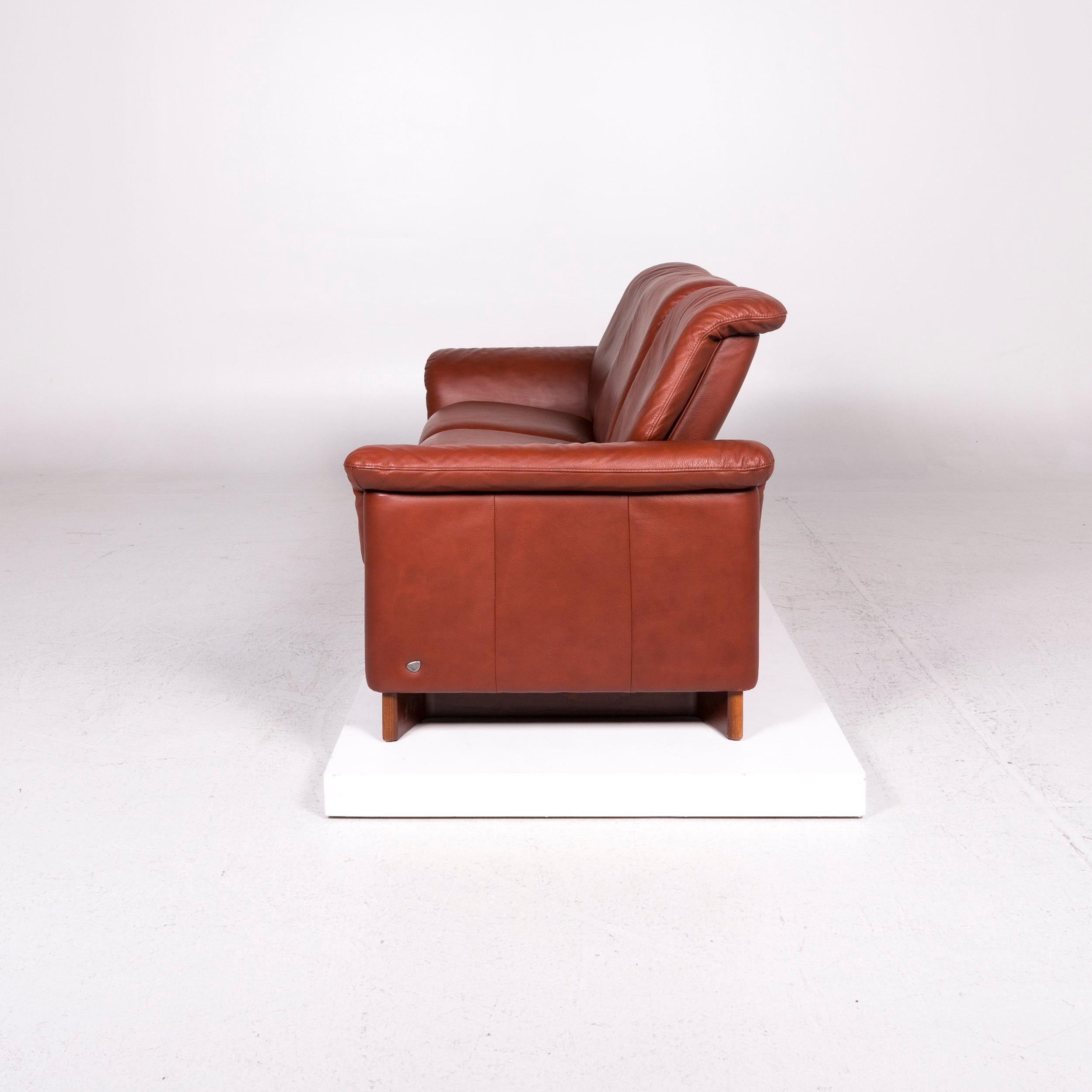 Stressless Paradise Leather Sofa Rust Brown Three-Seat Couch at 1stDibs ...