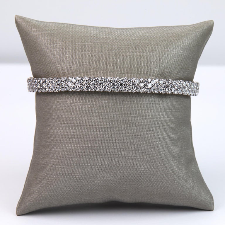 Stretch Diamond Bangle Bracelet at 1stDibs