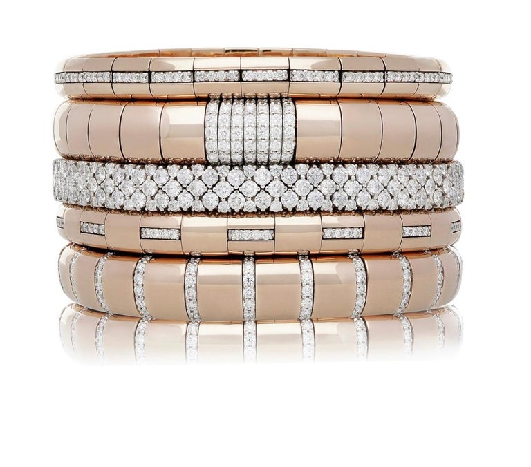 Stretch Diamond Bangle Bracelet at 1stDibs