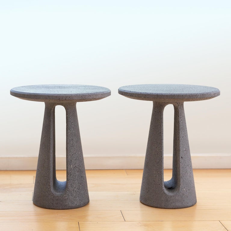 Striata, Side-Table Made of Volcanic Stone by CMX For Sale at 1stDibs