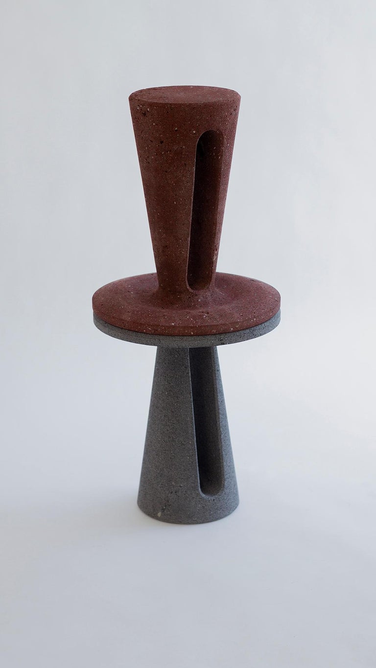 Striata, Side-Table Made of Volcanic Stone by CMX For Sale at 1stDibs