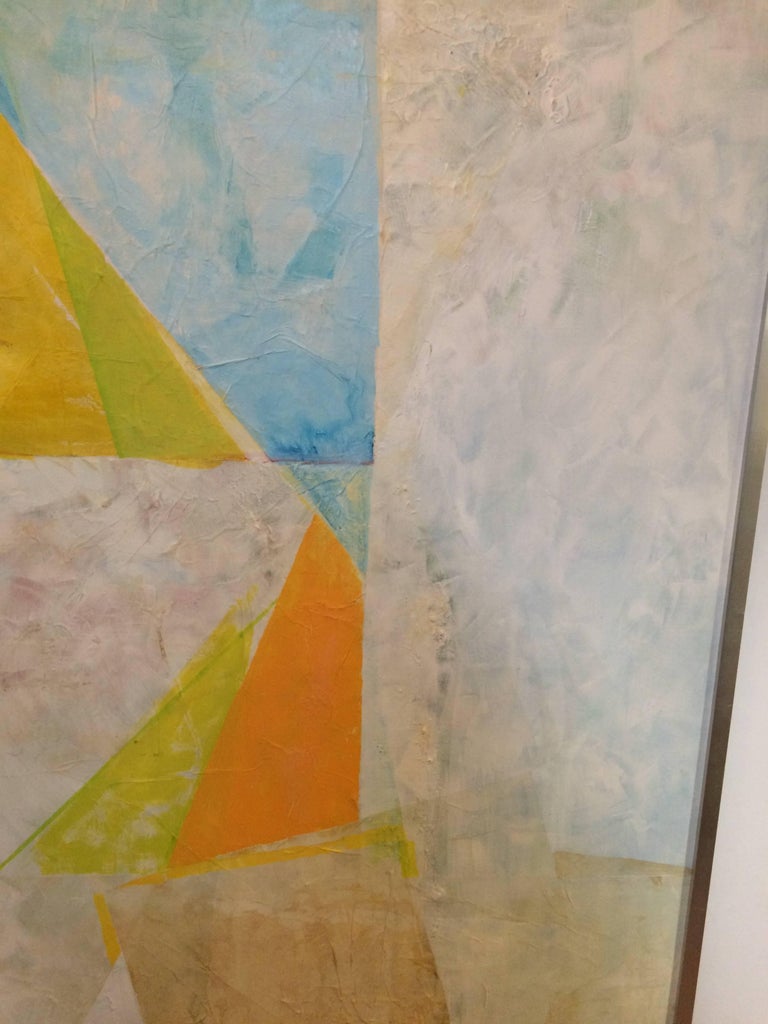 Striking and Soothing Abstract Painting in Sunny Color Palette For Sale ...