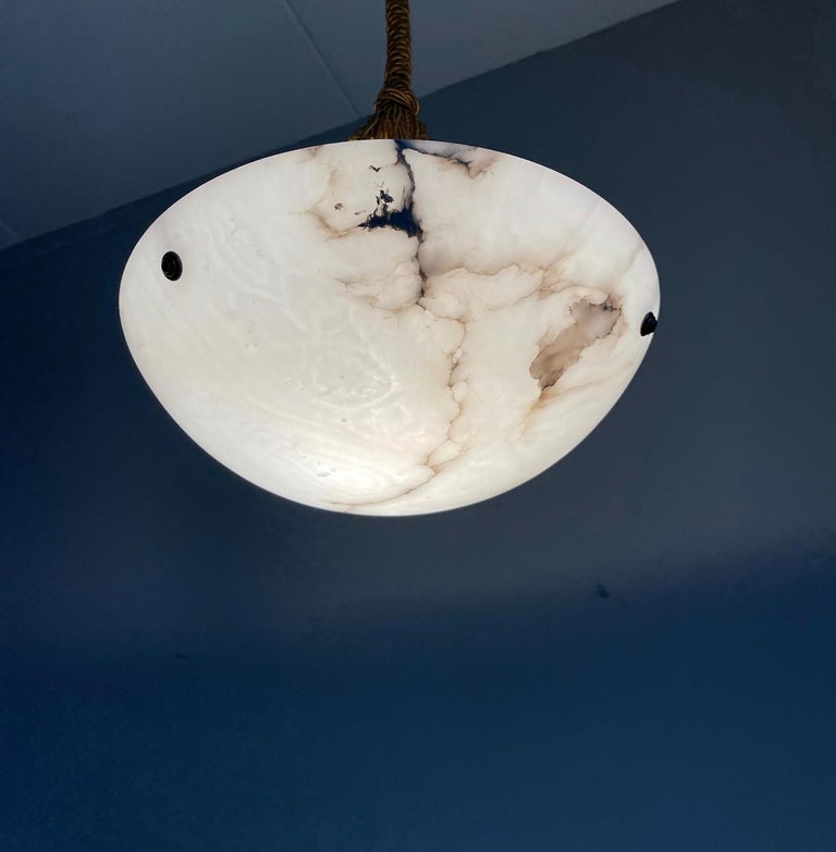 Striking Art Deco Moon Shape Pendant Light or Chandelier with Original ...