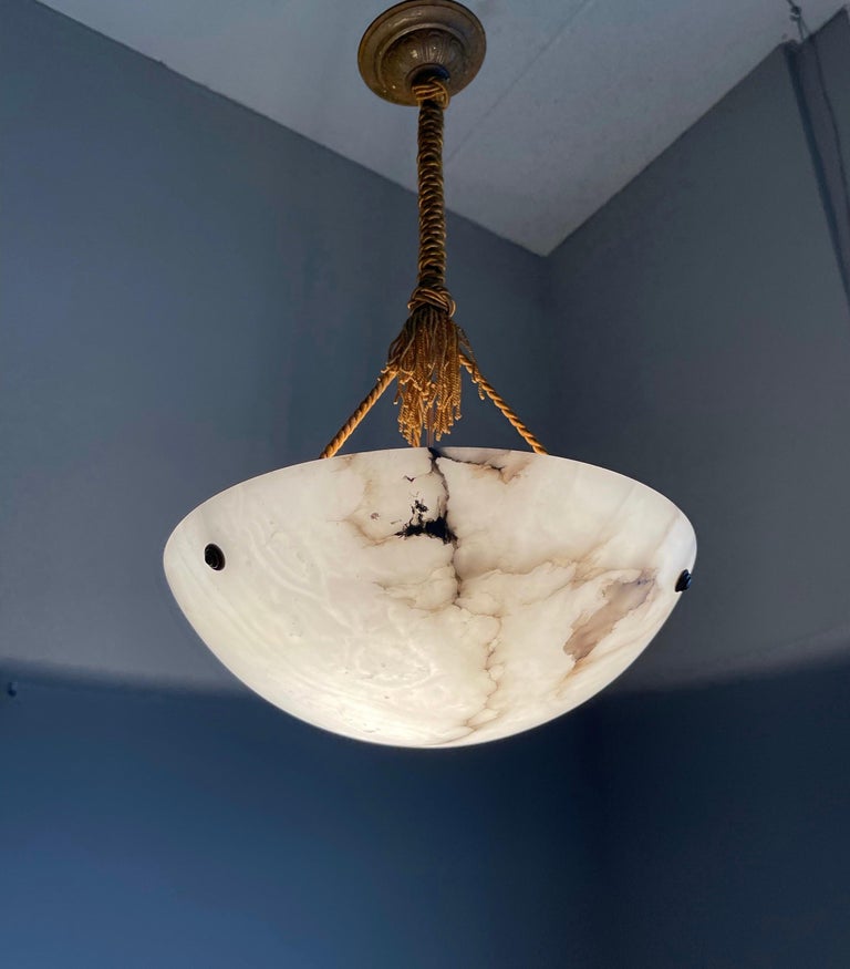 Striking Art Deco Moon Shape Pendant Light or Chandelier with Original ...