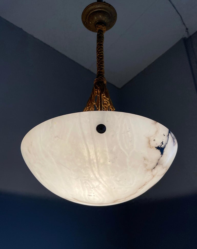 Striking Art Deco Moon Shape Pendant Light or Chandelier with Original ...