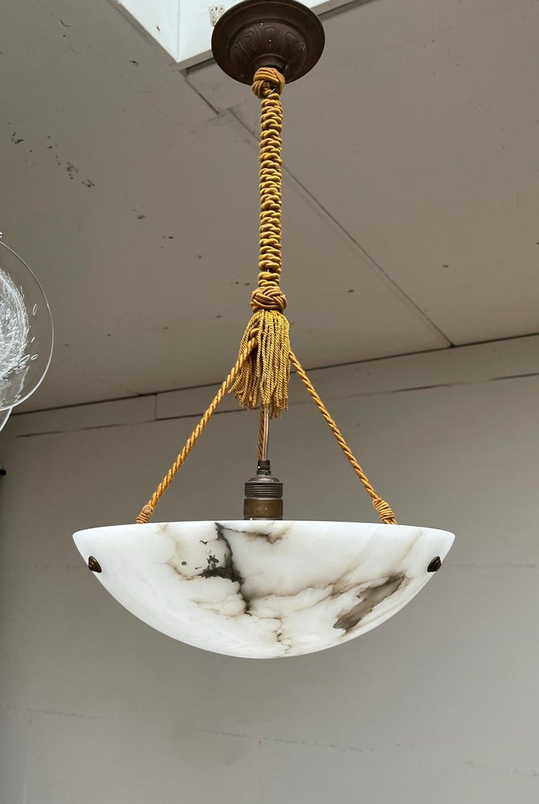 Striking Art Deco Moon Shape Pendant Light or Chandelier with Original ...