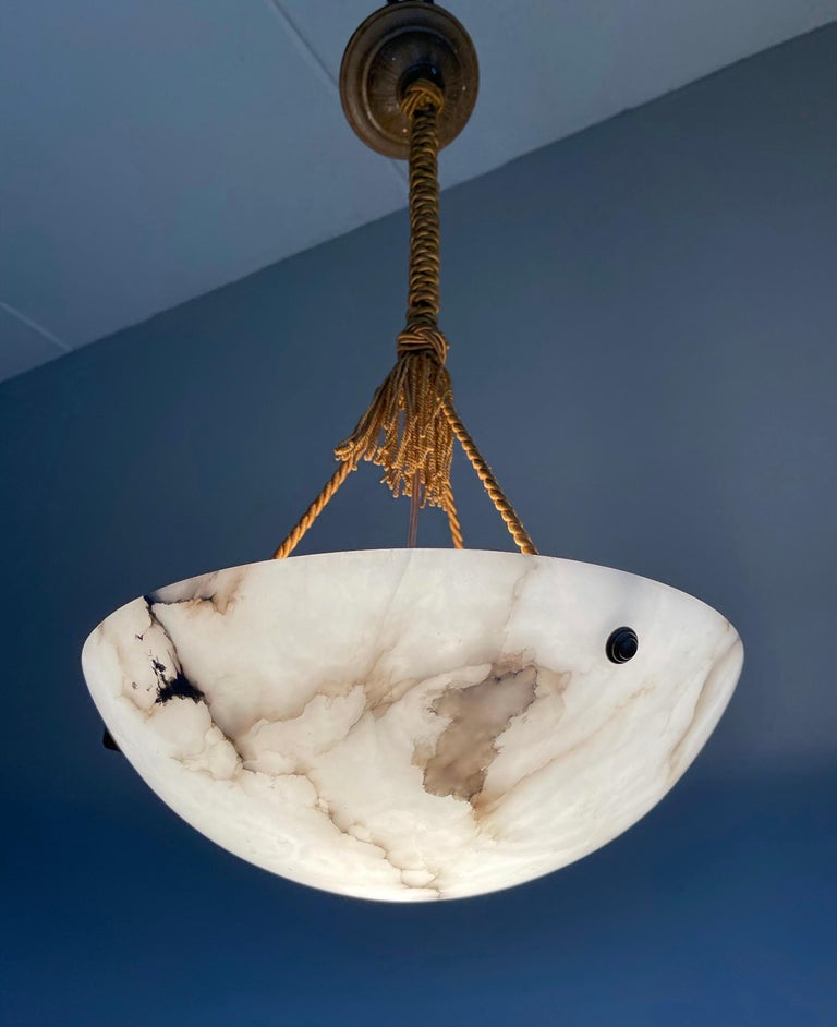 Striking Art Deco Moon Shape Pendant Light or Chandelier with Original ...