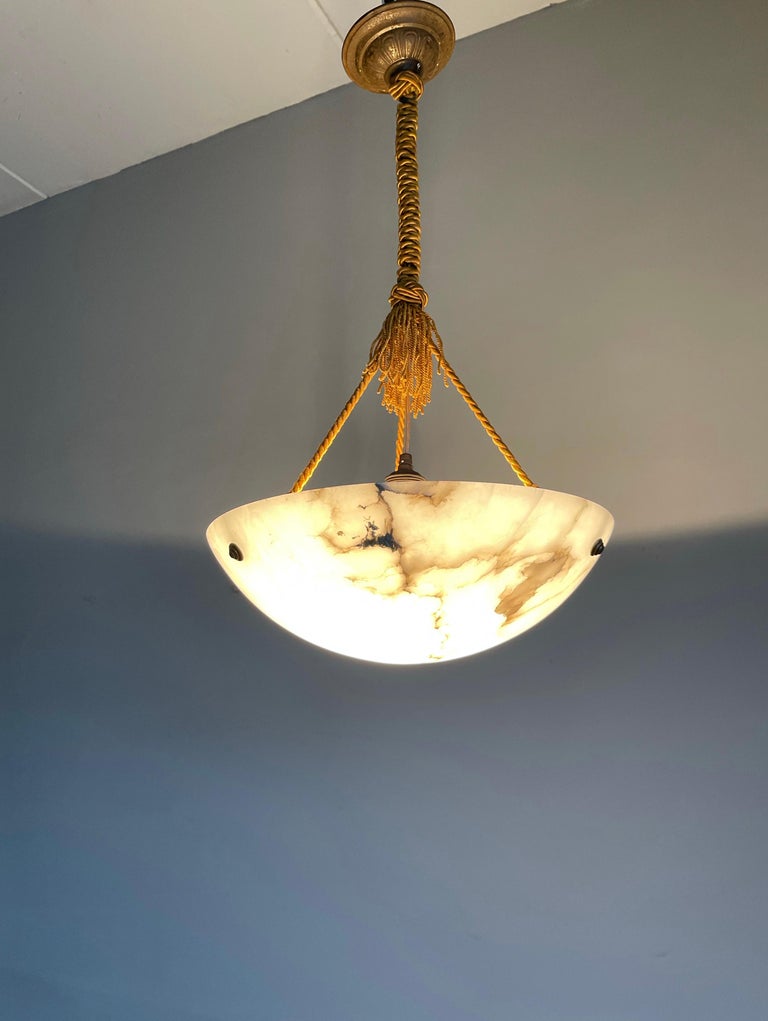 Striking Art Deco Moon Shape Pendant Light or Chandelier with Original ...