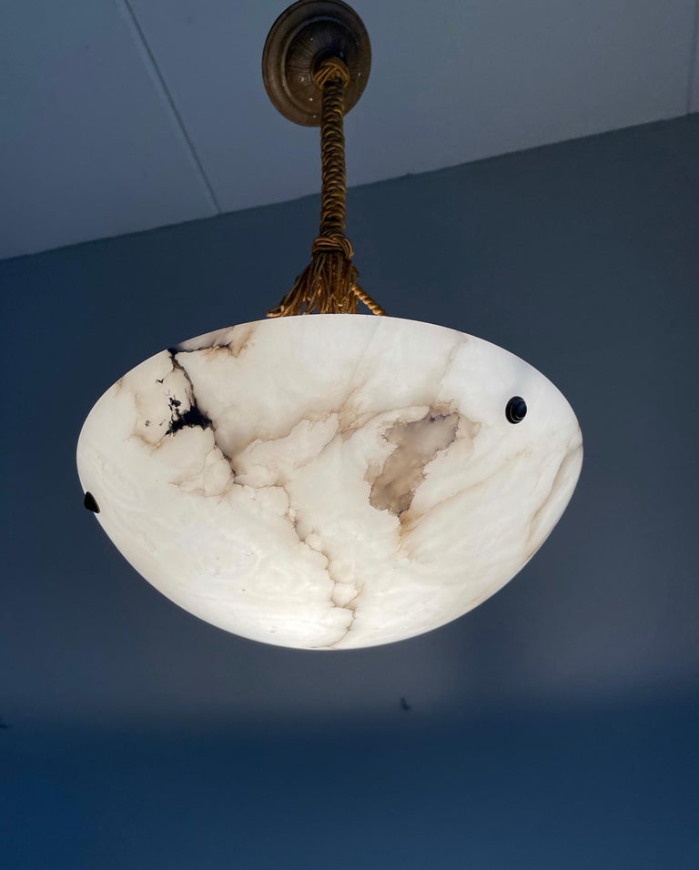 Striking Art Deco Moon Shape Pendant Light or Chandelier with Original ...