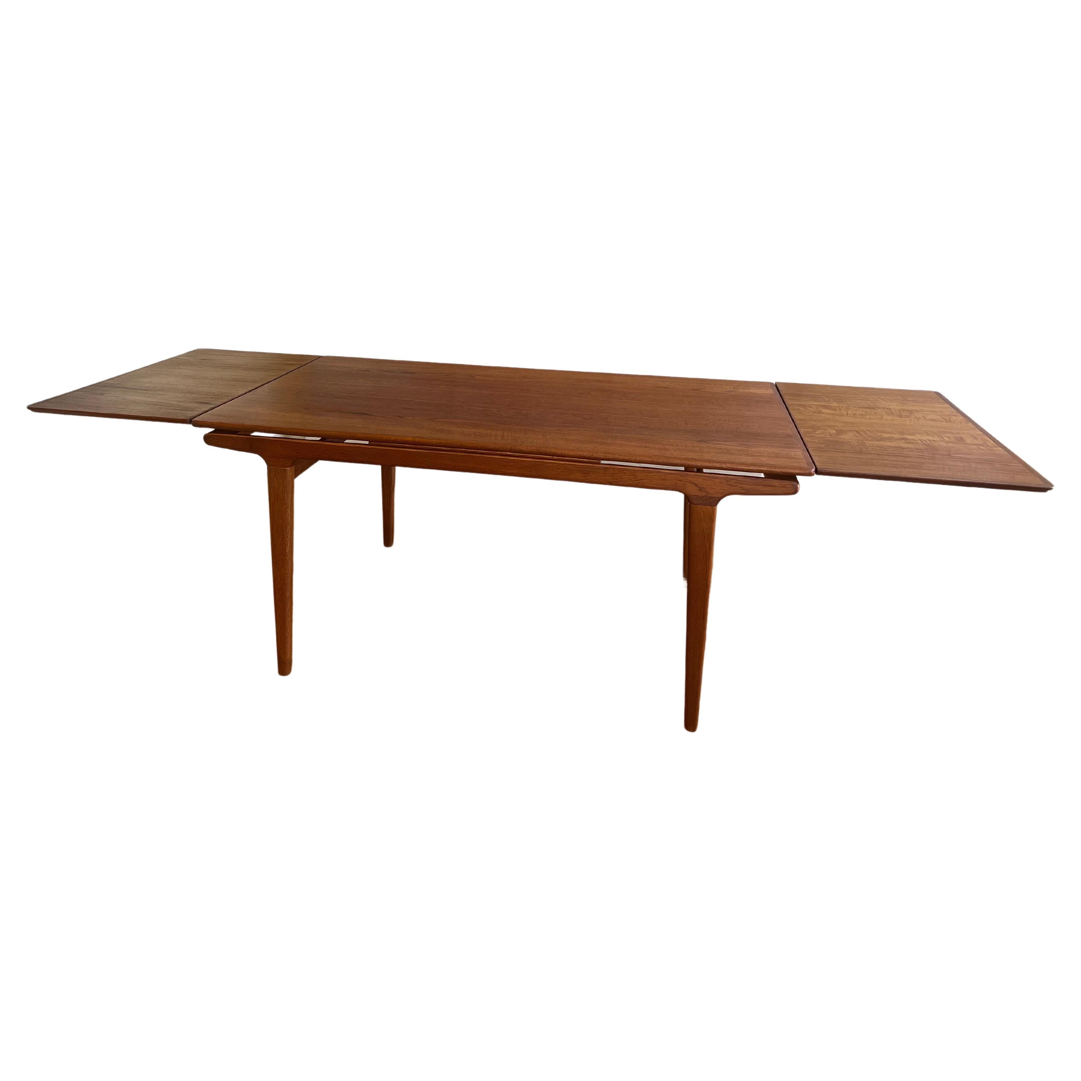 Large Danish Modern Teak Dining Table by L&F Mobler For Sale at 1stDibs