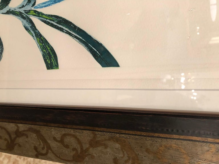 Striking Etching and Embossed Paper Art with Leopard For Sale at 1stDibs