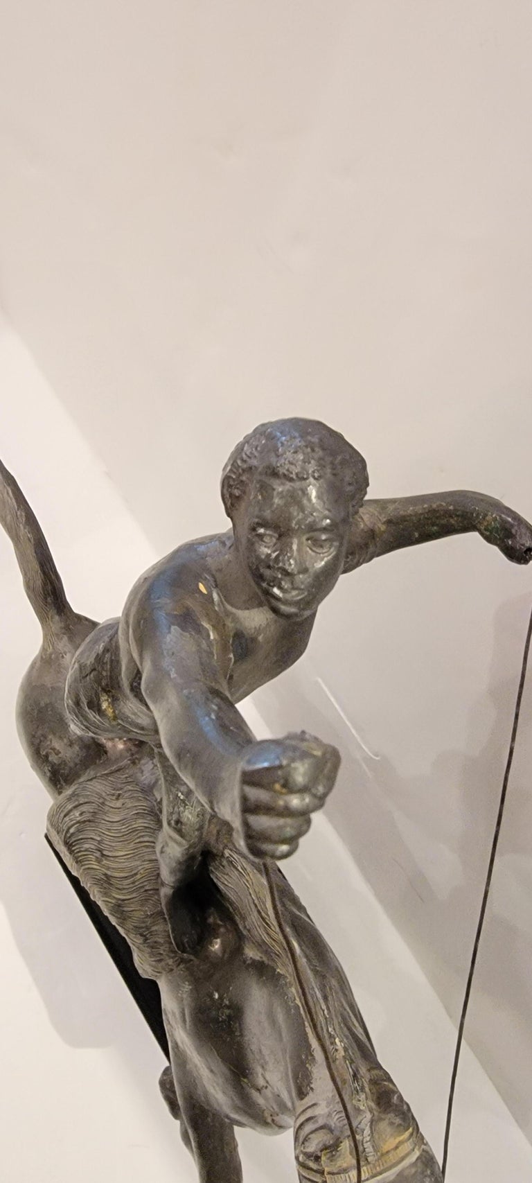 Striking Horse and Rider Sculpture with Amazing Details For Sale at 1stDibs