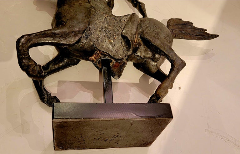 Striking Horse and Rider Sculpture with Amazing Details For Sale at 1stDibs