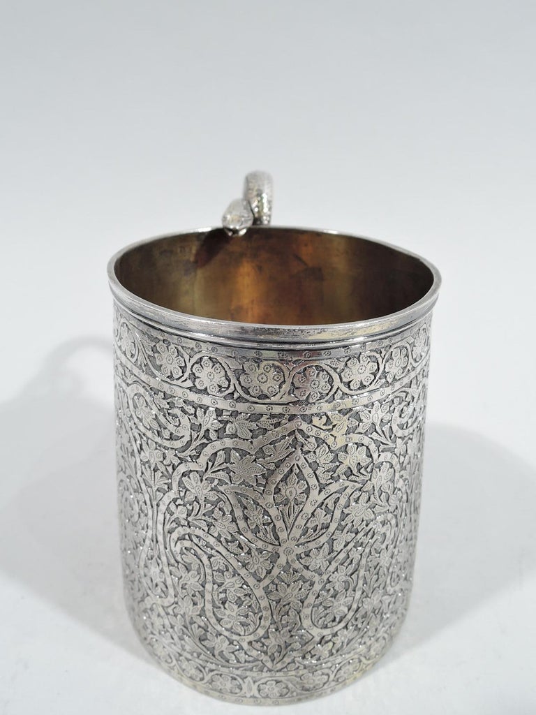 Striking Indian Colonial Raj-Era Silver Mug with Snake Handle For Sale ...