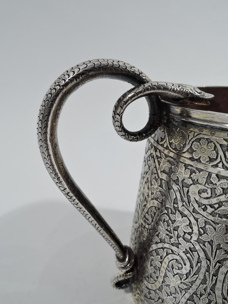 Striking Indian Colonial Raj-Era Silver Mug with Snake Handle For Sale ...