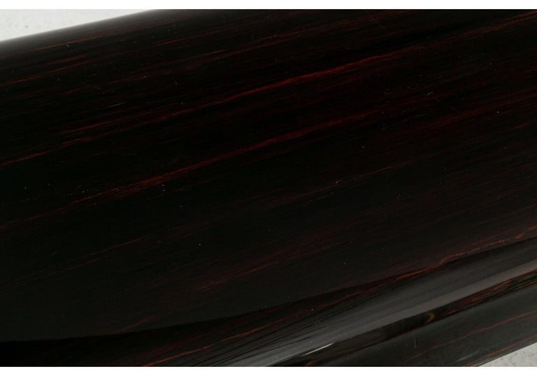 Striking Lacquered Wood Bench With High Sides For Sale at 1stDibs