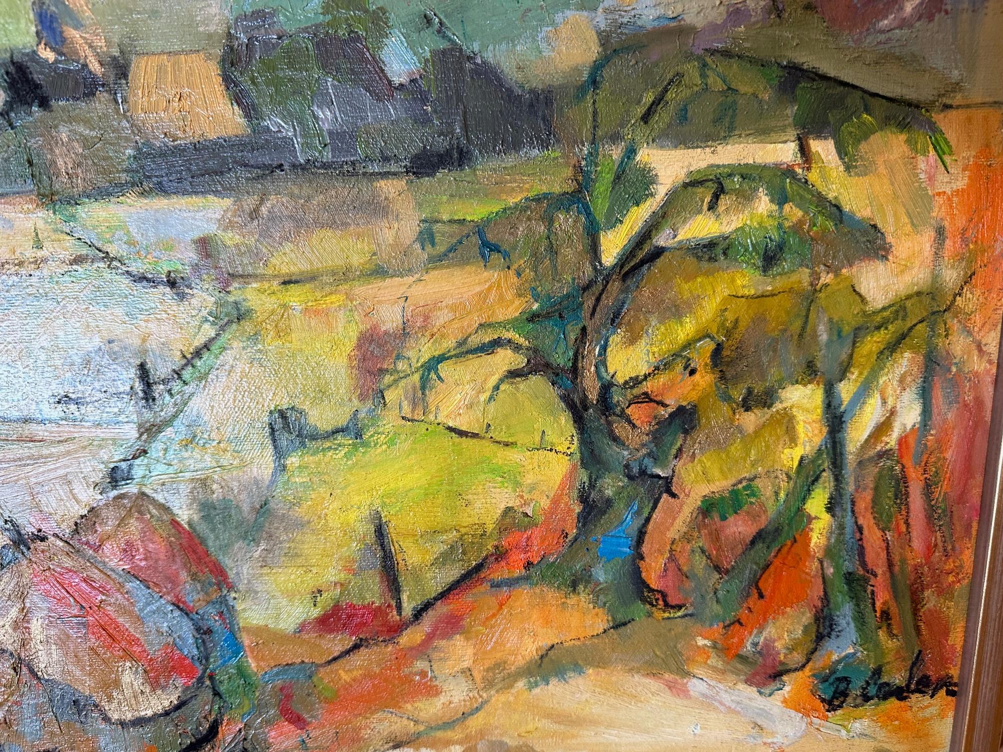 Striking Large Abstract Landscape Painting For Sale at 1stDibs