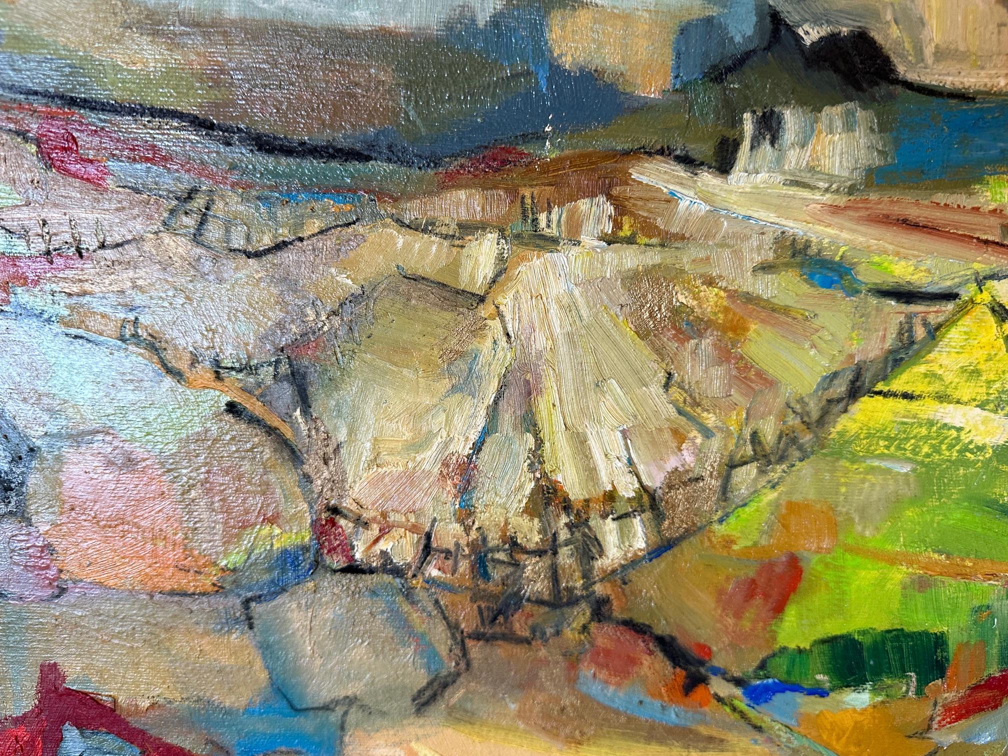 Striking Large Abstract Landscape Painting For Sale at 1stDibs