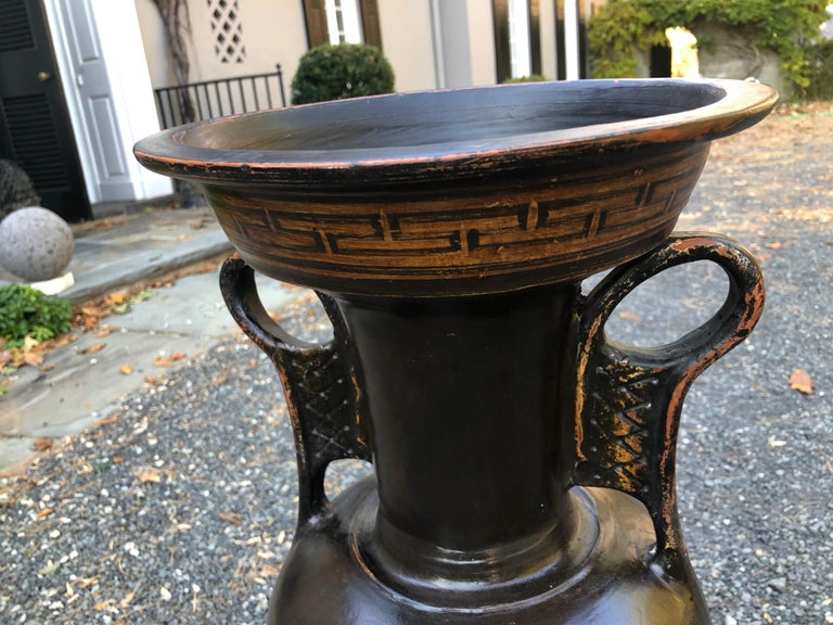 Striking Large Italian Pottery Urn with Greek Key Decoration For Sale ...