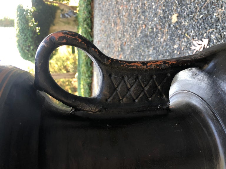 Striking Large Italian Pottery Urn with Greek Key Decoration For Sale ...