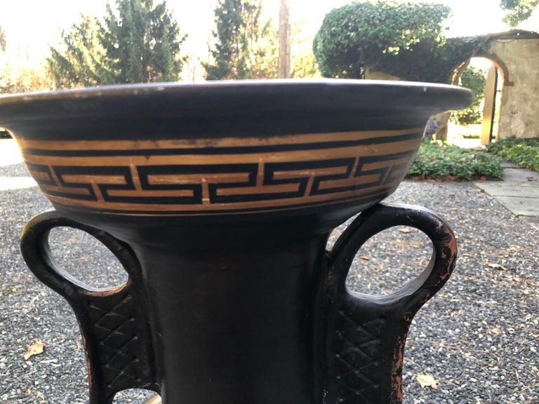 Striking Large Italian Pottery Urn with Greek Key Decoration For Sale ...