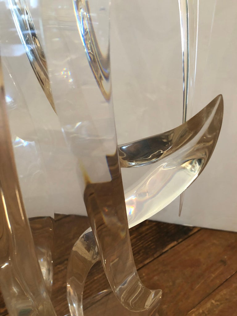 Striking Large Lucite Abstract Sculpture by Van Teal For Sale at 1stDibs