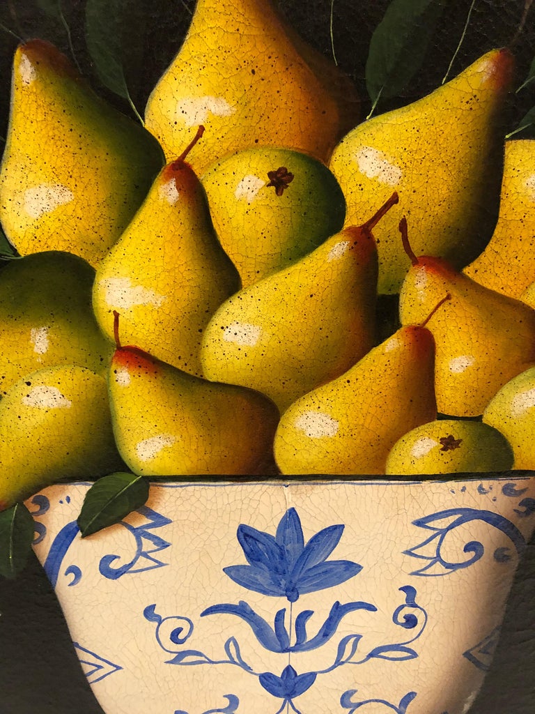 Striking Original Still Life Painting of Pears For Sale at 1stDibs