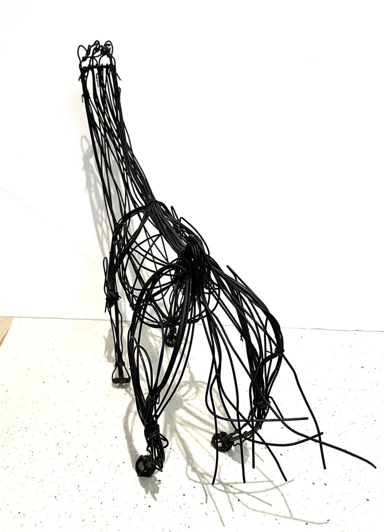 Striking Post Modern Wire Sculpture Horse For Sale at 1stDibs