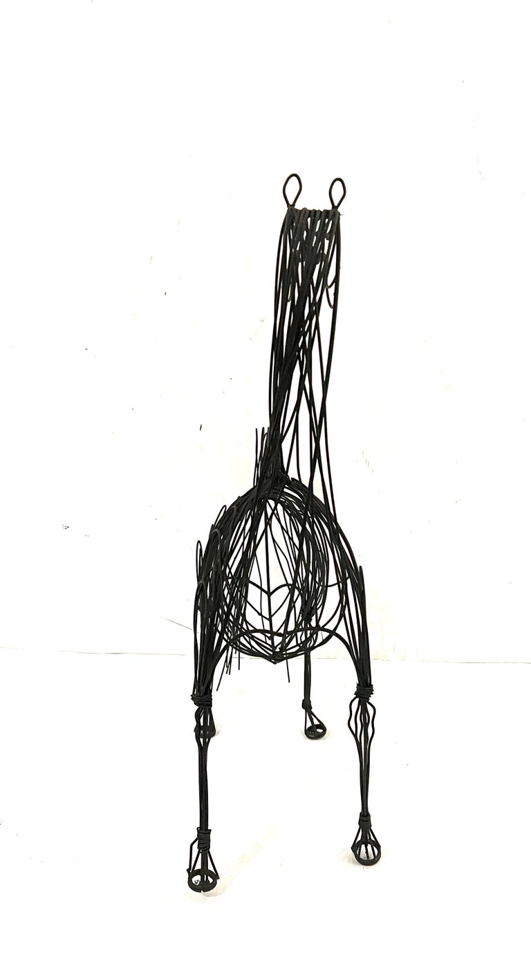 Striking Post Modern Wire Sculpture Large Horse For Sale at 1stDibs