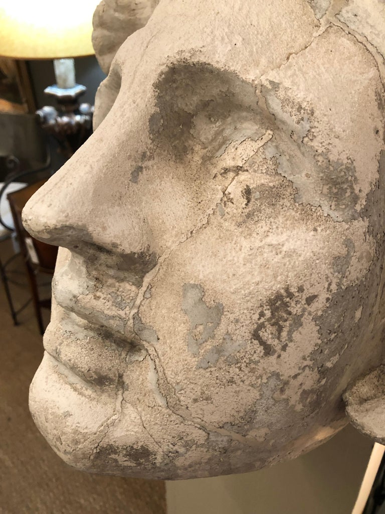 Striking Romantic Large Plaster Wall Sculpture of Apollo For Sale at ...