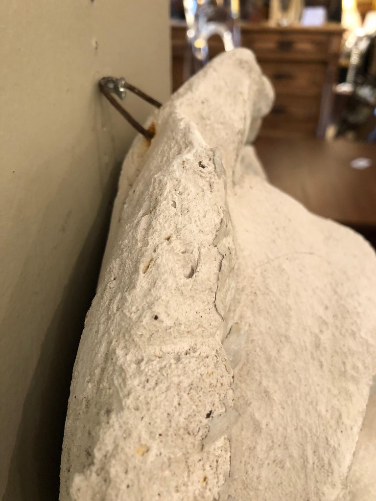 Striking Romantic Large Plaster Wall Sculpture of Apollo For Sale at ...