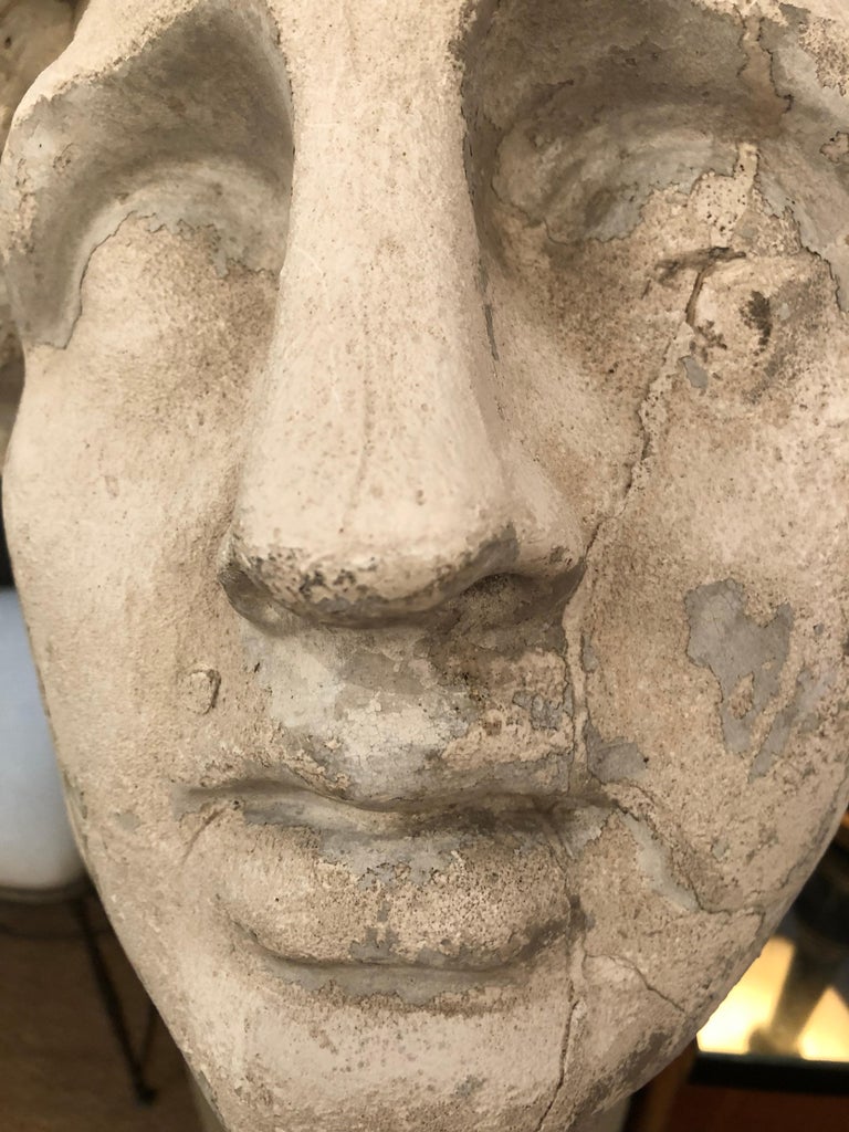 Striking Romantic Large Plaster Wall Sculpture of Apollo For Sale at ...