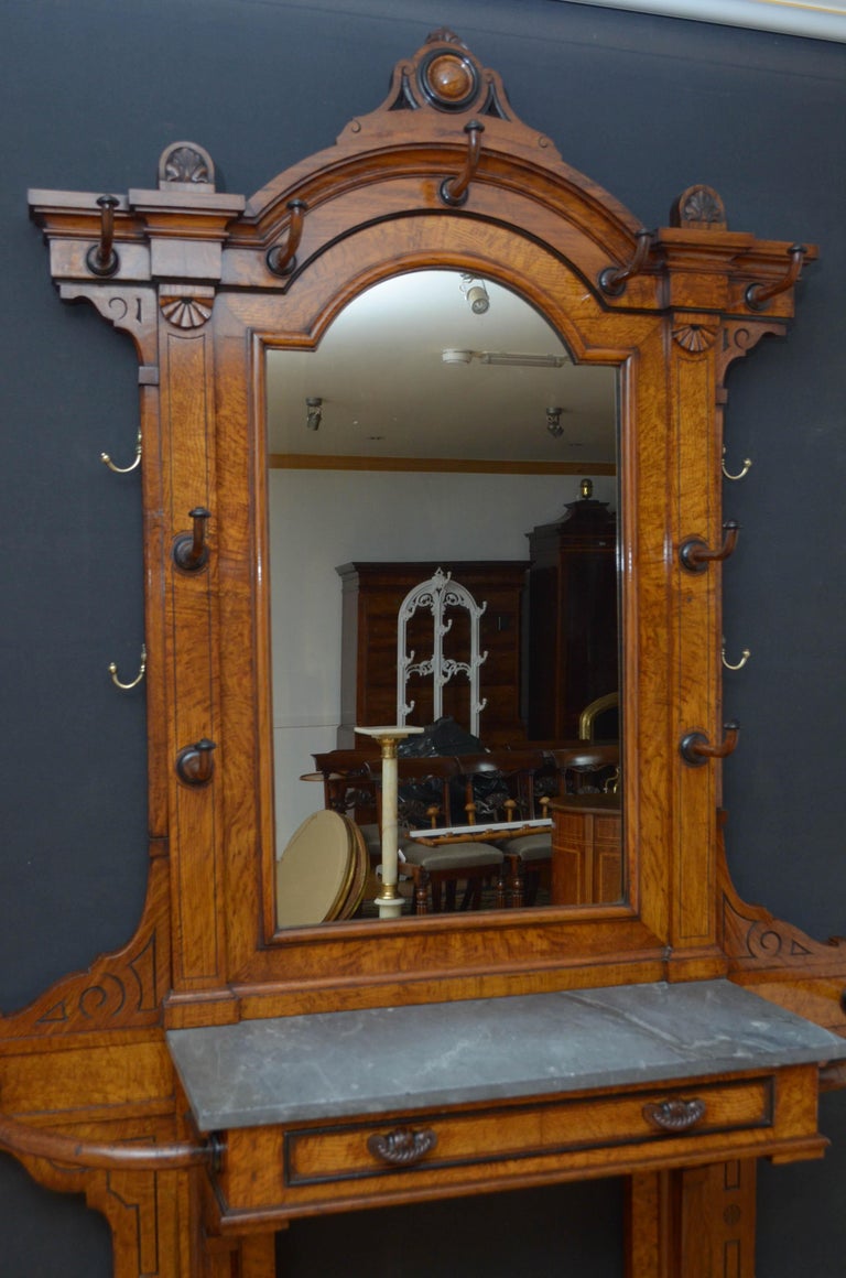 Striking Victorian Oak Hall Stand at 1stDibs | victorian hall stand