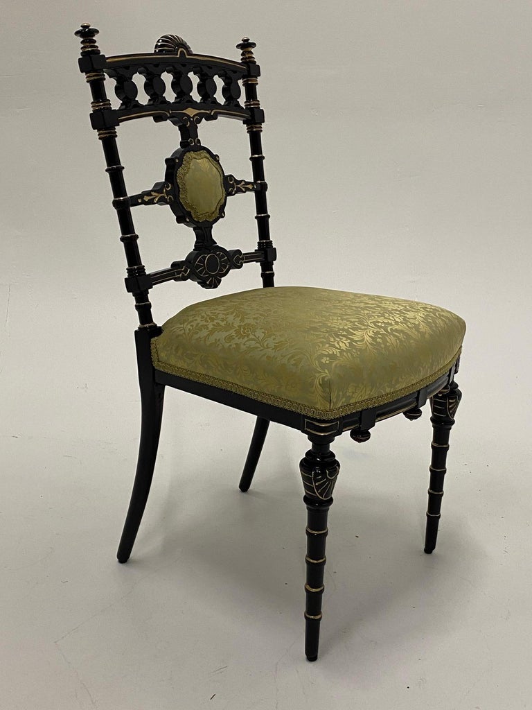 Strikingly Decorative Victorian Aesthetic Movement Gilt and Ebonized ...
