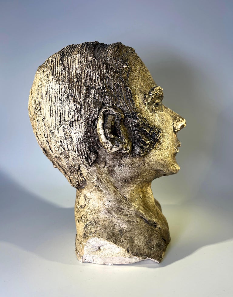 Strikingly Powerful, Vintage Clay Sculpture Bust Of A South American ...