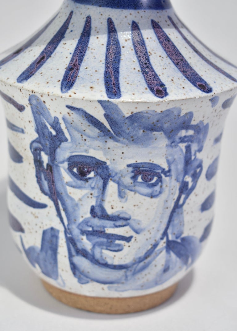 Striped Portrait Vase For Sale at 1stDibs