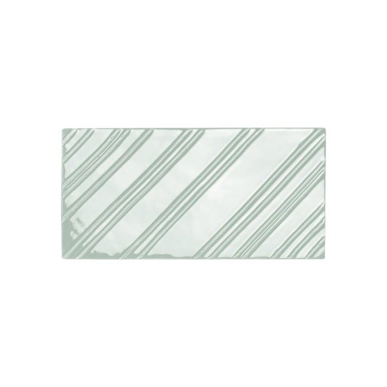 Stripes Ceramic Tile Hand Painted Colors For Sale at 1stDibs