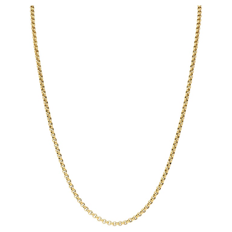 Strobell and Crane Victorian 14 Karat Yellow Gold Rolo Antique Chain ...