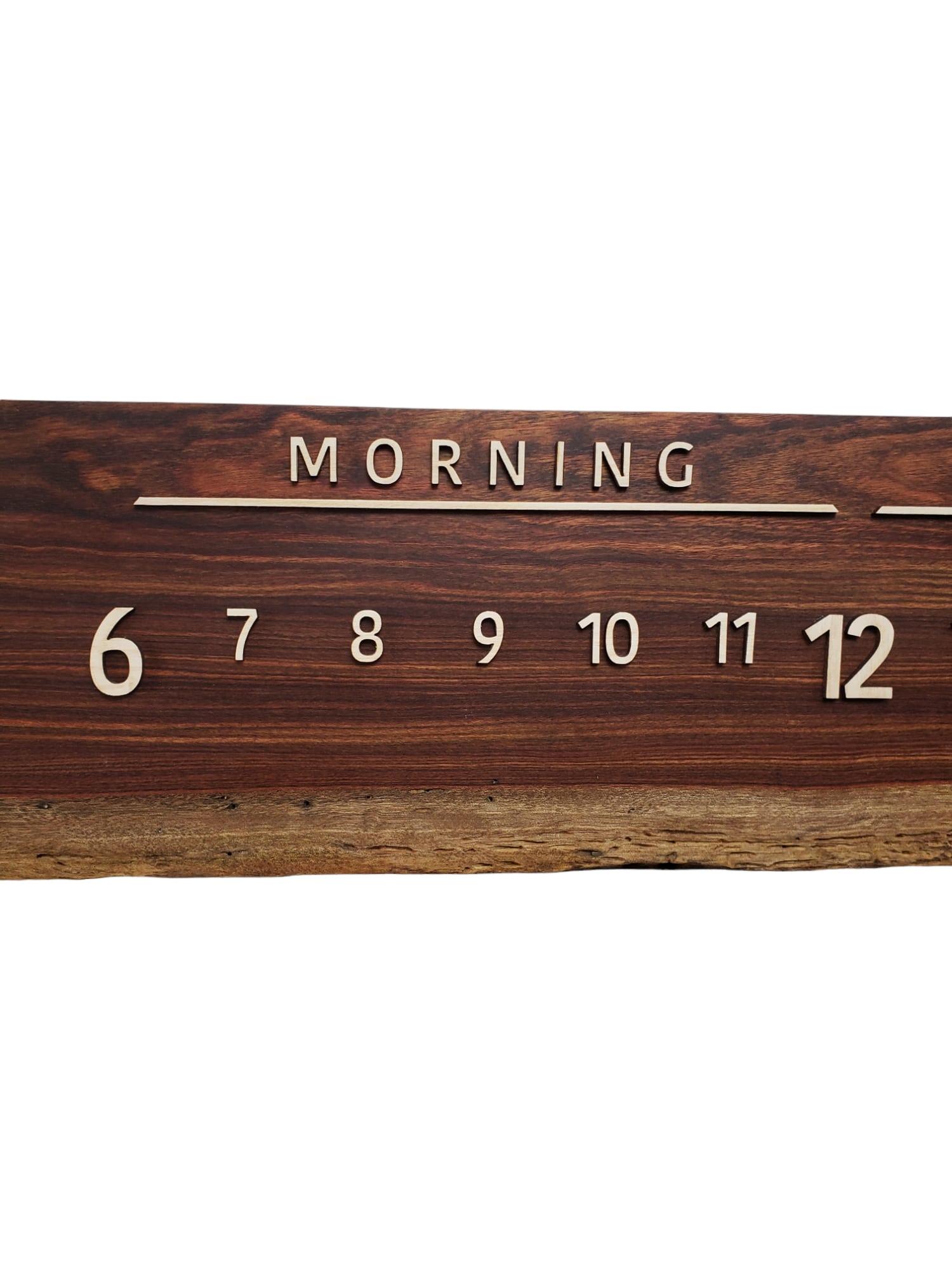 Stromboli: Three-foot Chechen and Maple Linear Clock For Sale at 1stDibs