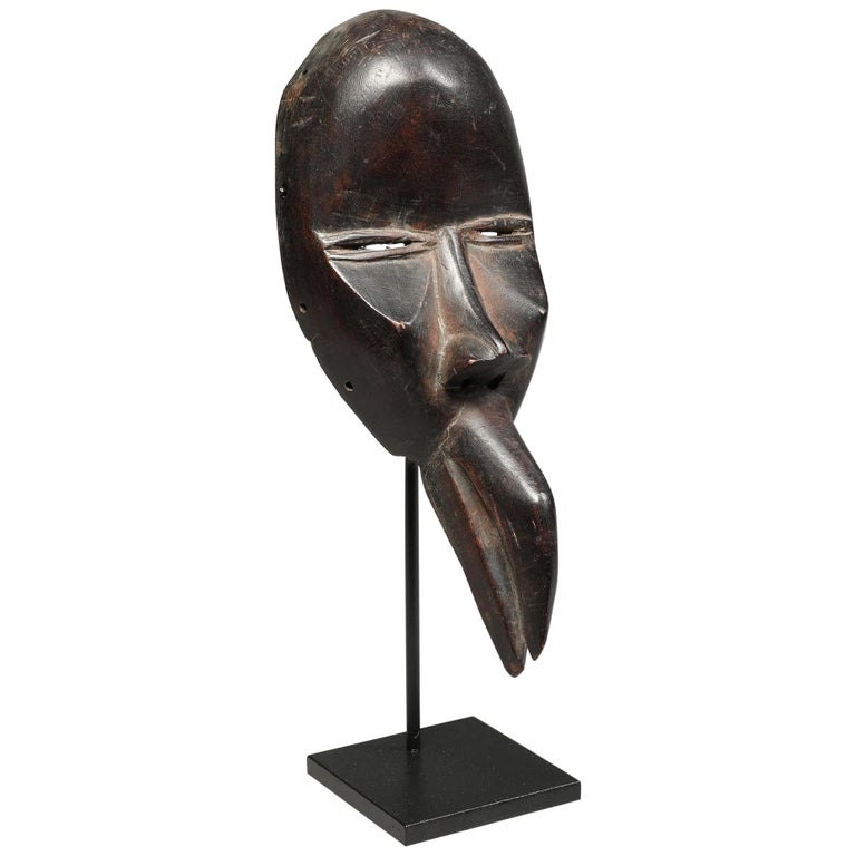 Strong Cubist Dan Bird Man Wood Face Mask Early 20th Century Libera ...