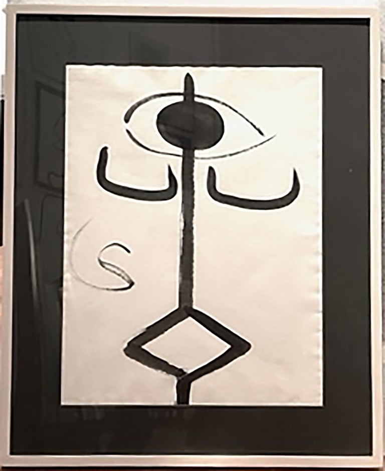 Strong-Cuevas Drawing "Central Eye" 1985 India Ink For Sale at 1stDibs