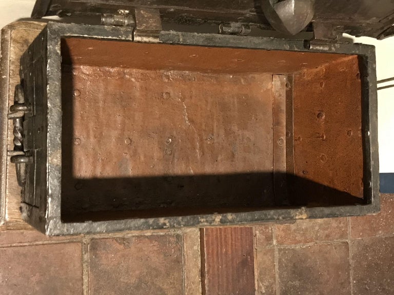 Strongbox, Mid-17th Century, Baroque, Small, Iron, United at 1stDibs