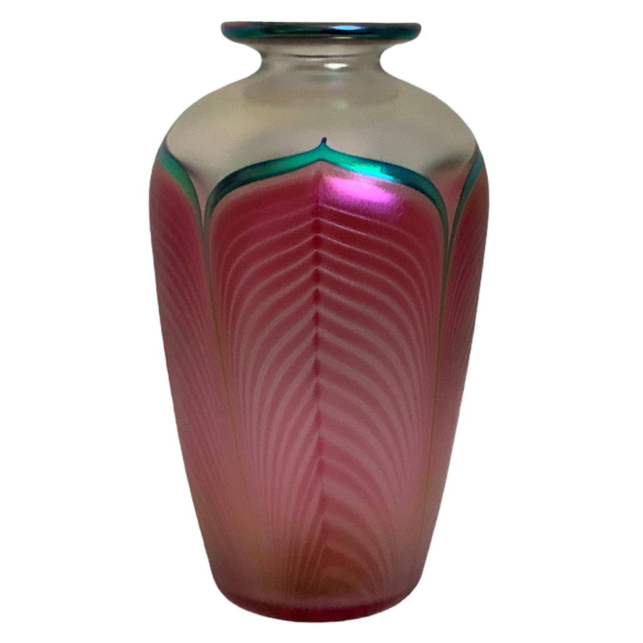 Stuart Abelman Art Glass Vase For Sale at 1stDibs