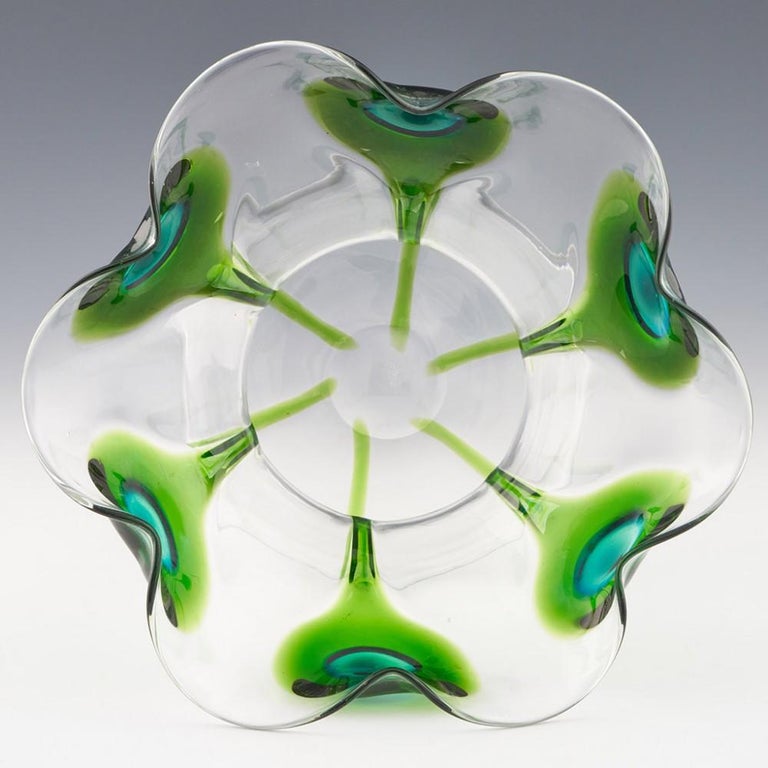 Stuart and Sons for Liberty Two Colour Peacock Trails Rose Bowl C1910 ...